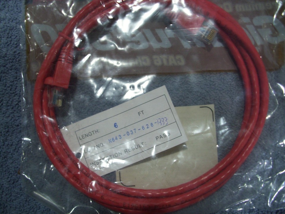 New 6FT RED CAT6 550MHZ PATCH CABLE EVNSL643-0006 | eBay
