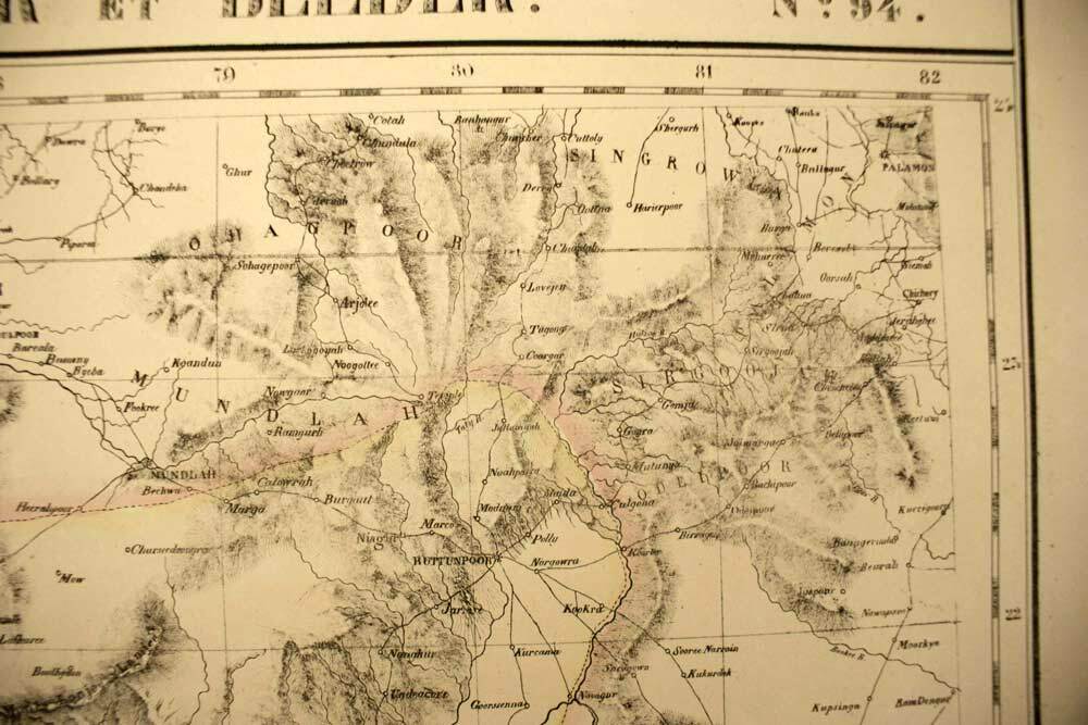 Indes Province Of Malva Berar map geographic D' Asia Vandermaelen 1827 ...