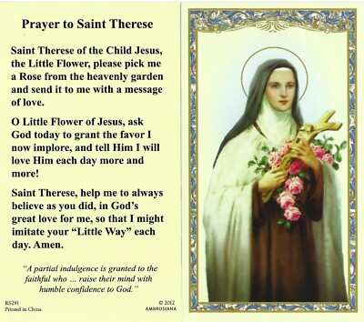 Holy Cards - St Therese Of Lisieux