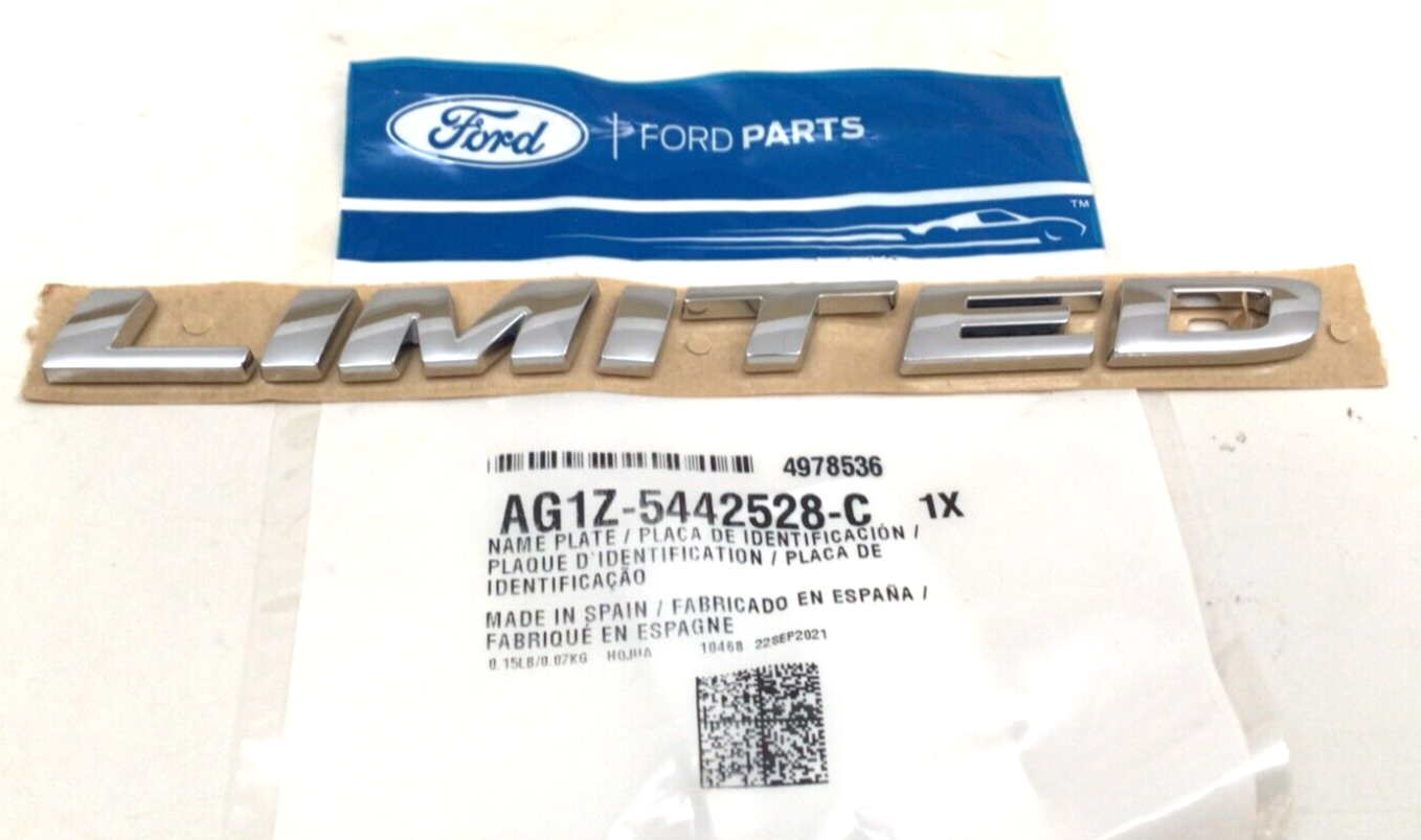 2010-2019 Ford Taurus Limited trunk deck lid Nameplate Emblem chrome ...