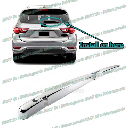 Chrome Upgrade Rear Trunk Tail Wiper Covers Trim For 2014-2020 Infiniti ...
