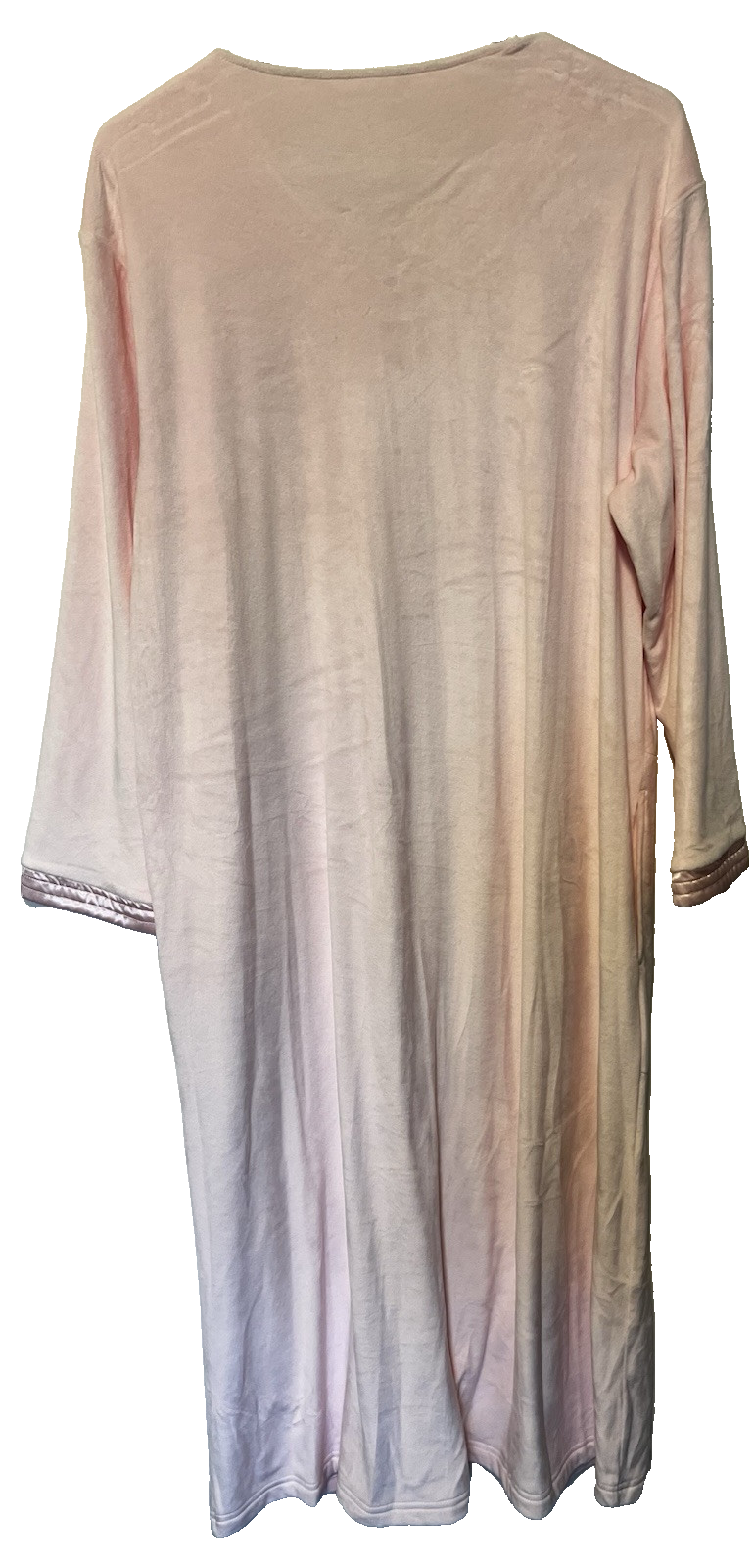 Adonna Womens Velour Long Sleeve Full Zip Robe Pink Size L | eBay