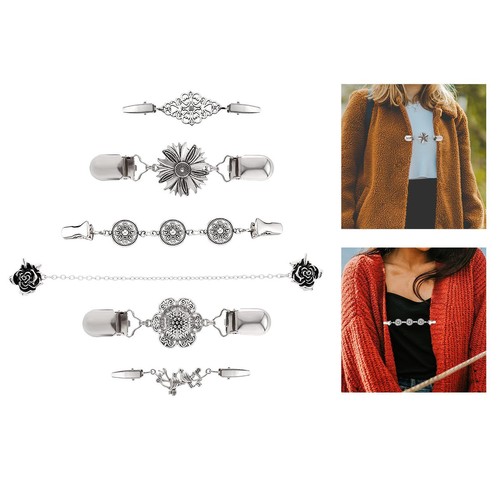 6x Elegant Sweater Shawl Clips for Girls Wearing Clothing Wedding Decor ...