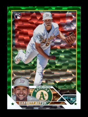 2023 TOPPS UPDATE GREEN ICE FOIL US192 GARRETT ACTON RC 388/499 ...
