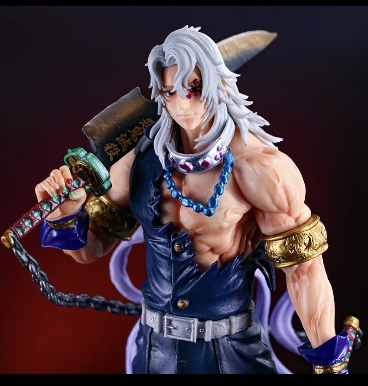 New Demon Slayer Anime Action Figure Tengen Uzui 11inch Toy Statue ...