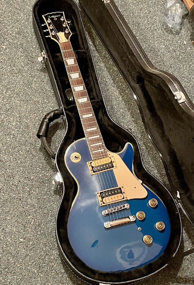 Lotus Les Paul Custom blue electric guitar w/HSC early '80s LP copy 8.6 ...