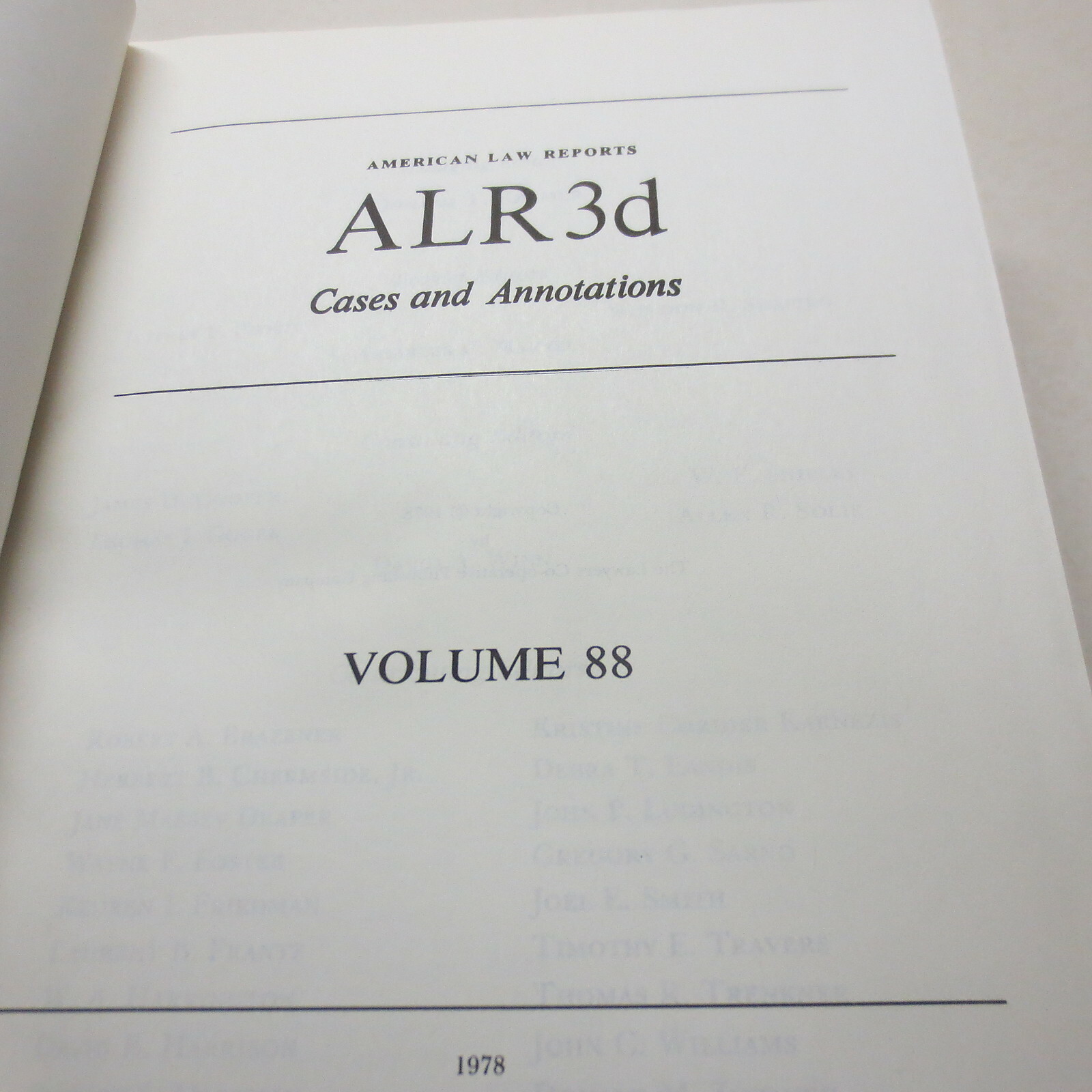 American Law Reports ALR3d ALR 3d Cases and Annotations Volume 88 | eBay