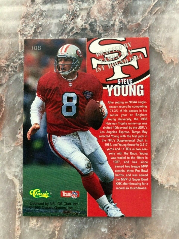 1995 Classic NFL Draft Steve Young #108 HOF Printers Proof /595 | eBay