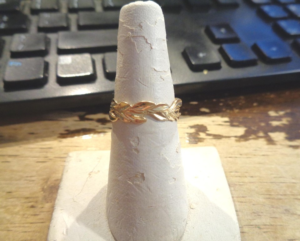 5.5MM SOLID 14K YELLOW GOLD DIAMOND-CUT DC HAWAIIAN WAVY ROYAL LEI ...