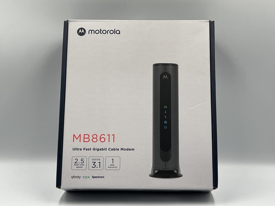 Motorola MB8611-10 DOCSIS 3.1 Cable Modem 2.5 Gbps Ethernet New Open ...
