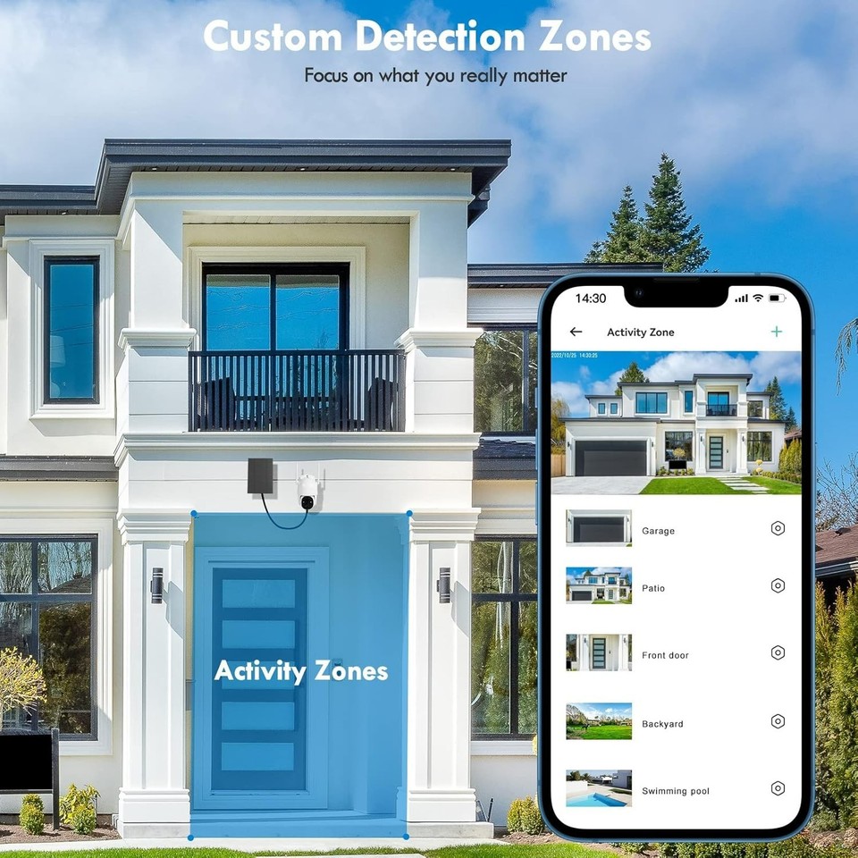 Solar Security Cameras Wireless Outdoor, Wireless Cameras for Home ...