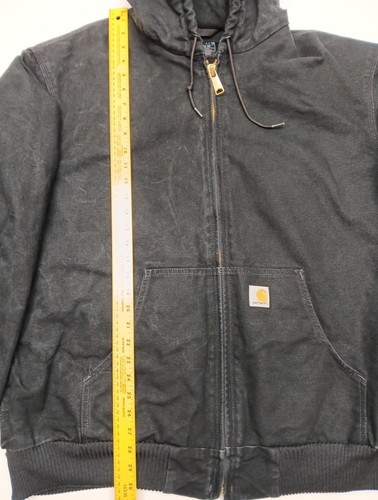 Carhartt J140 Duck Active Black Jacket Quilted Insulated Men’s Size 2XL ...