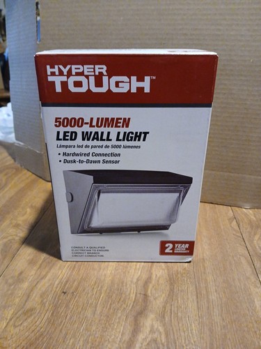 Hyper Tough Direct Wire LED Dusk to Dawn Wall Pack Security Light 5000 ...