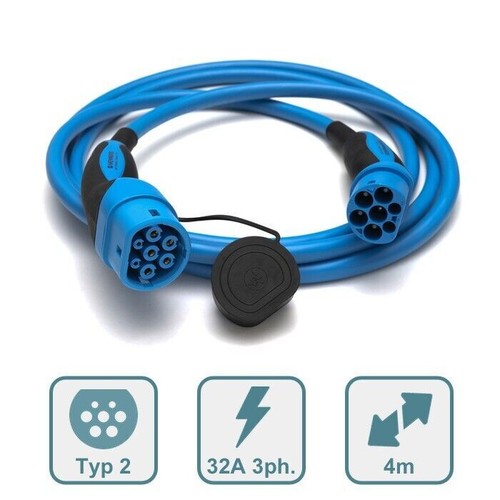 MENNEKES Type2- Type2 32A 480V 3ph 22kW charging cable (Mode 3) NEW | eBay