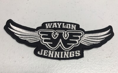 Waylon Jennings Flying W Wings Heavyweight Twill Embroidered 5.5" Patch ...