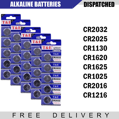 CR2032, CR2025, CR2016, CR1130, CR1620 Cell Battery Coin Cell Lithium ...