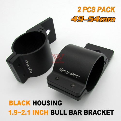 2X 49mm-54mm 2Inch BULLBAR NUDGE BAR MOUNTING BRACKET 53mm HID LED ...