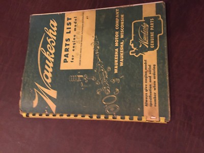 WAUKESHA ENGINE PARTS LIST 135 MANUAL 145GK 145GZB | eBay