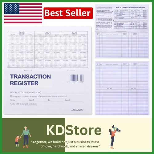 Lightweight 12-Pack Check Registers for Organized Personal Finances - 3 ...
