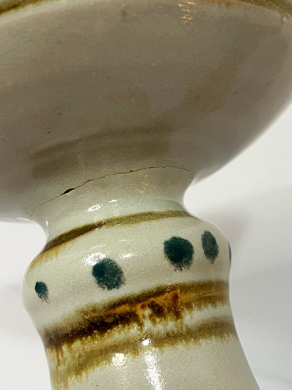 Ceramic Pillar Candle Holder Pedestal Pottery Home Decor Decorative ...