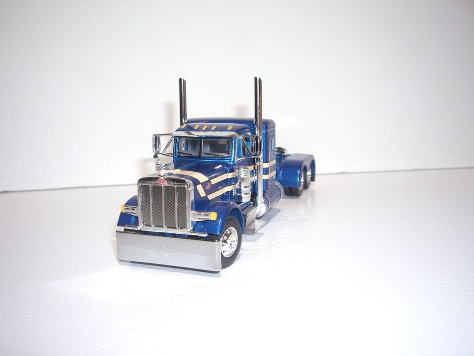DCP FIRST GEAR 1/64 BLUE&TAN PETE 379 W/T 36" SLEEPER&SPREAD AXLE ...