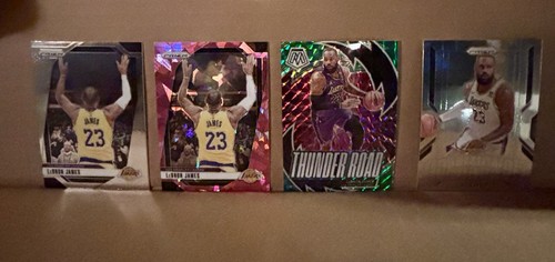 4 GOAT Cards – LeBron James Pink Ice Prizm + Inserts + Mosaic Prizm Lot ...