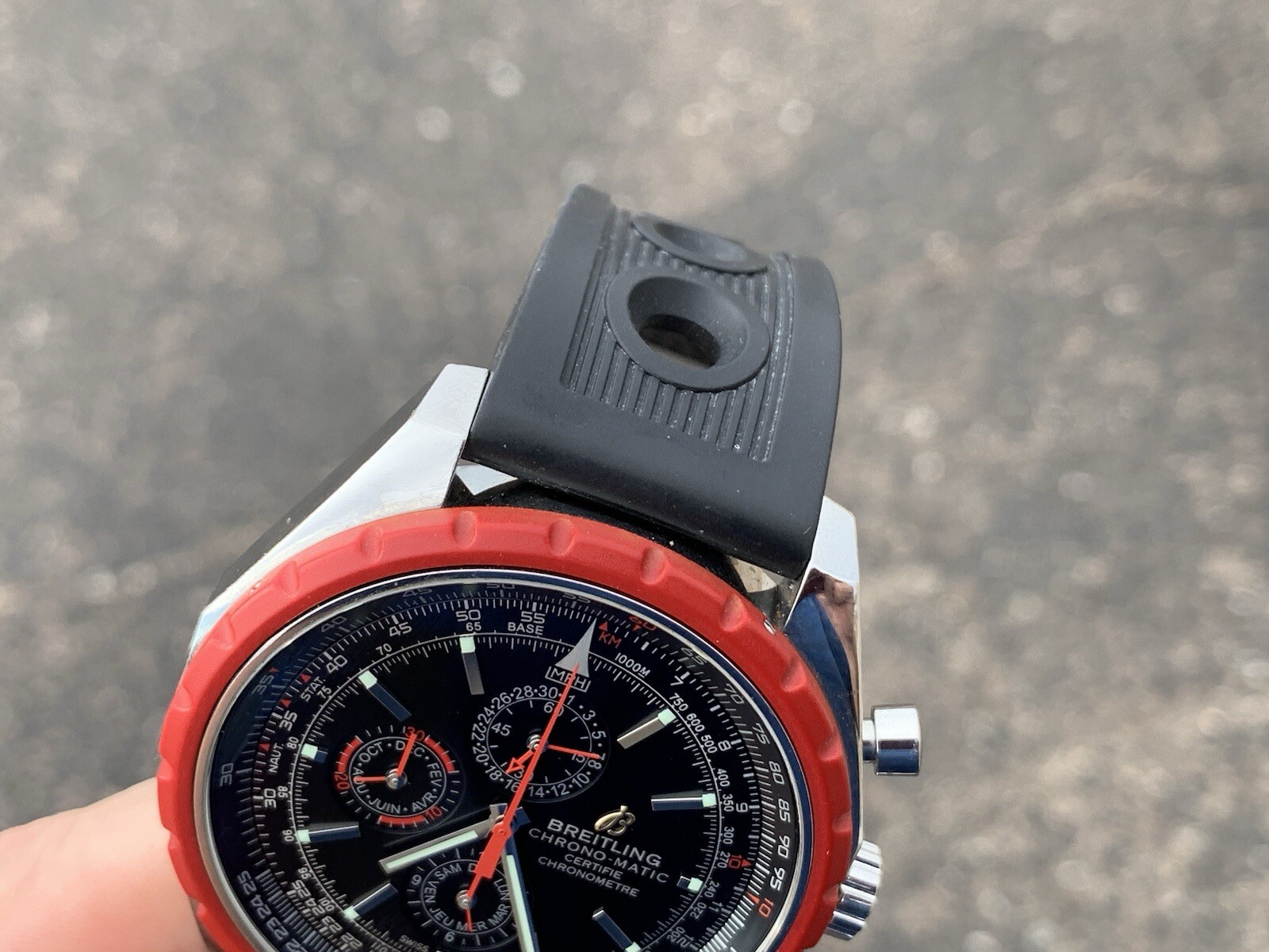 Breitling Chrono-Matic 1461 Red Bezel 49mm Automatic Limited Watch ...