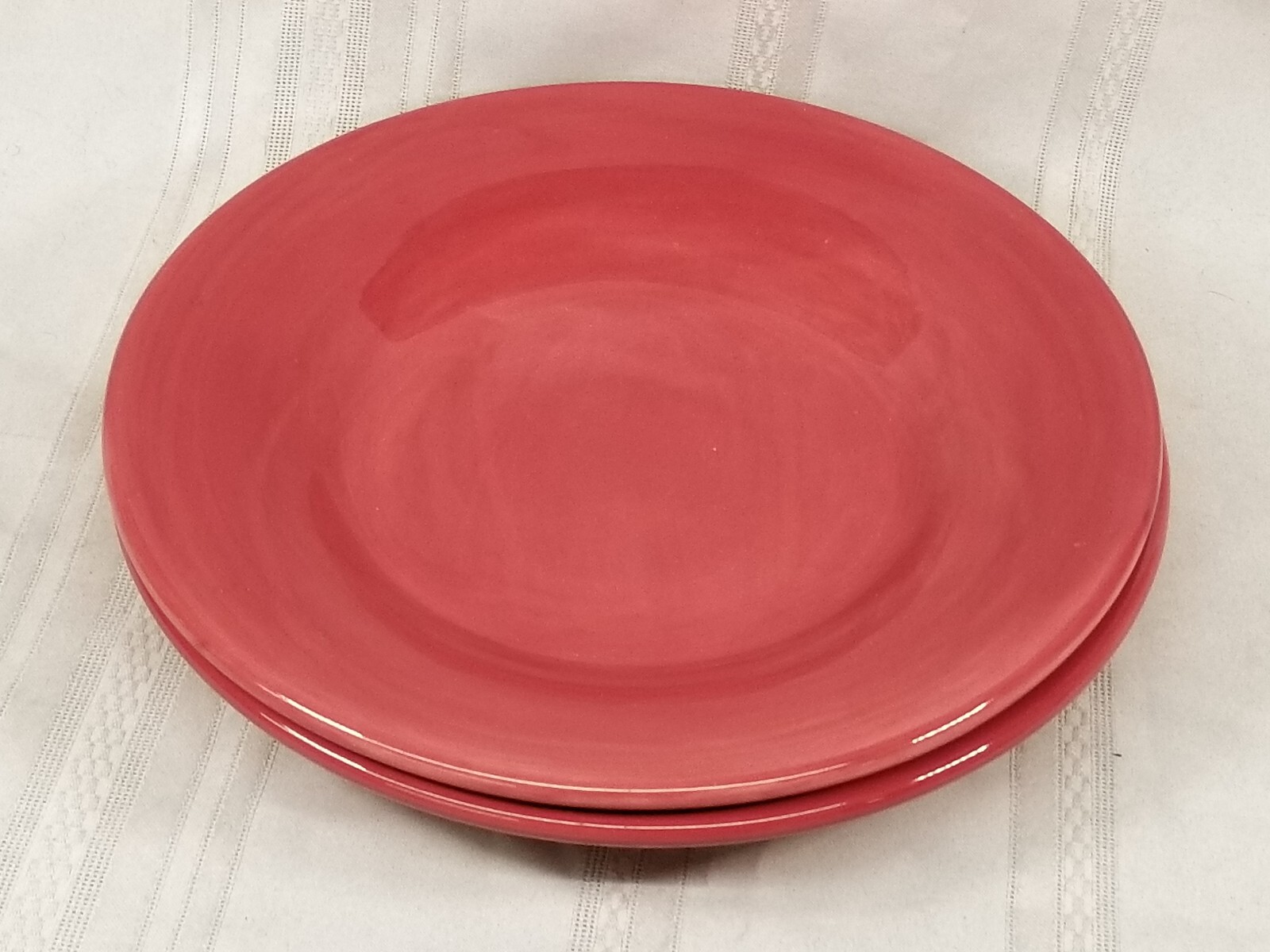 Pottery Barn Sausalito red Dinner Plate 12-inch - SET OF 2 | eBay
