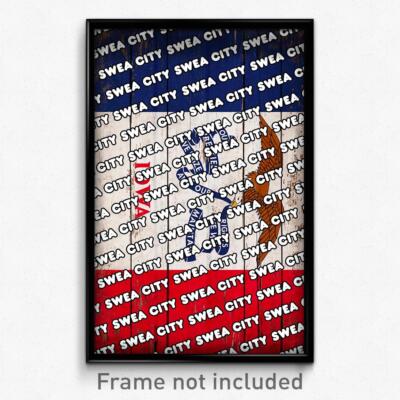 Swea City Iowa Poster (IA City Souvenir 11x17 Town Print) | eBay