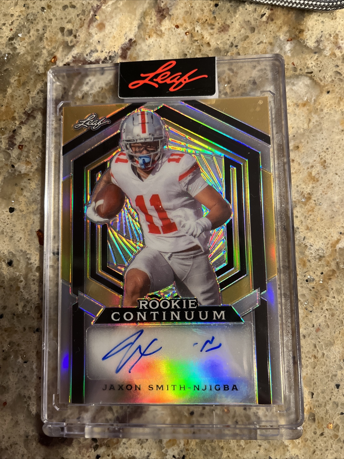 Jaxon Smith-Njigba JSN 2023 Leaf Rookie Continuum AUTO RC SSP 55/68🔥📈 ...