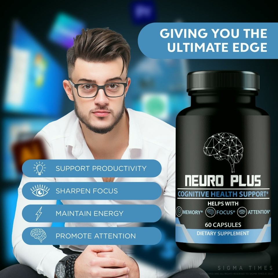 (3 Pack) Neuro Plus Brain & Focus Formula, NeuroPlus Pills for Brain ...