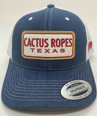 Hooey Cactus Ropes TEXAS Patch Mütze cr080 Denim White Mesh Snapback ...