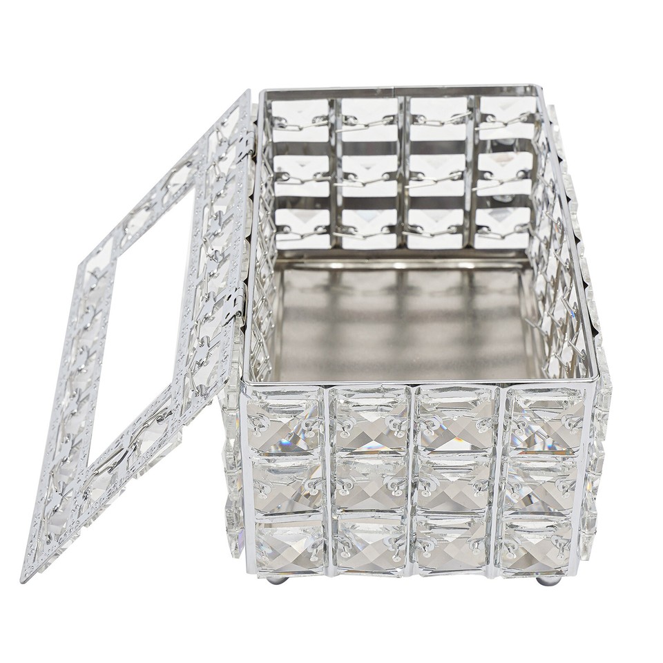 Crystal Rectangle Tissue Box Napkin Holder Rhinestone Tissue Storage ...