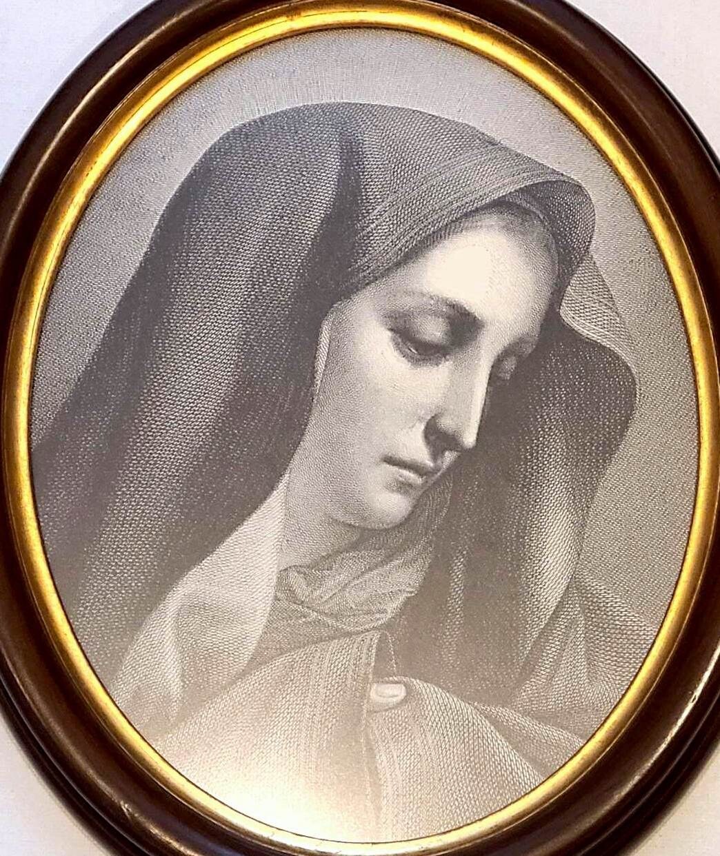 Antique Engraving Virgin Mary Madonna Christian Religious c1883 | eBay