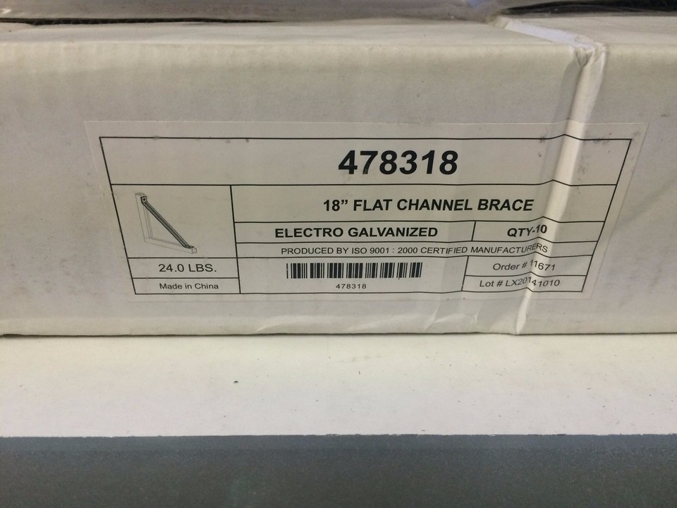 (#478318) P2452 EG 18" Knee Brace/Bracket for 1-5/8" Unistrut Channel ...