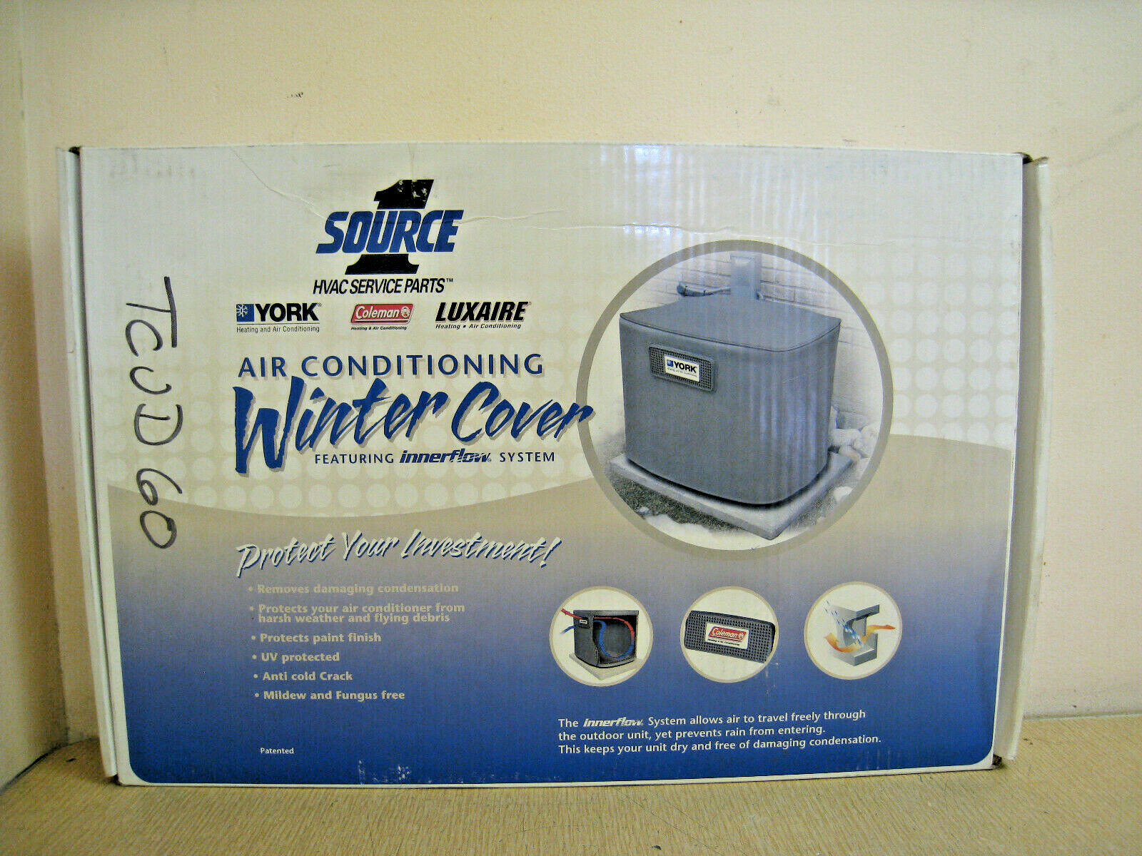 New Source 1 / York S1- CCVRYL40 Innerflow A/C Winter Cover 40" X 29" X ...