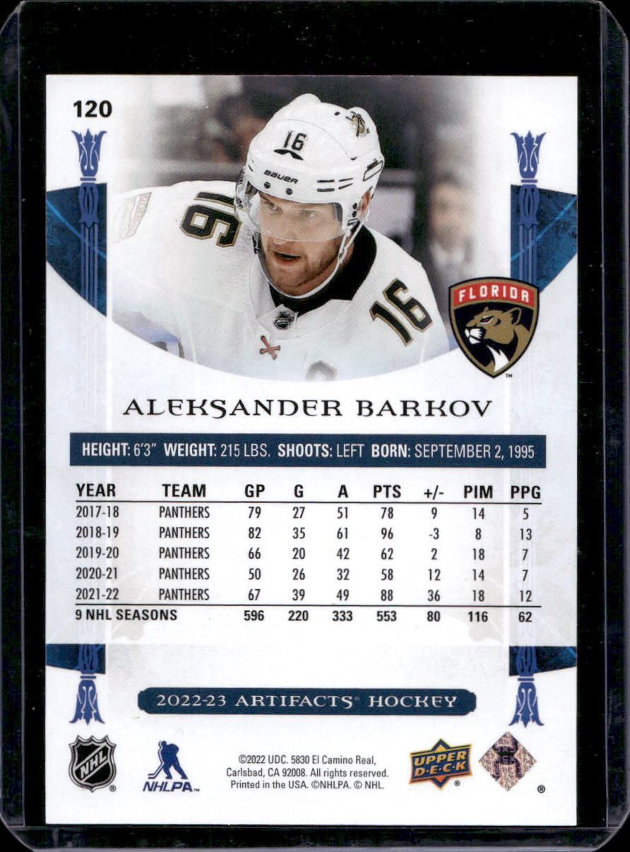Alexander Barkov / 2022 UD Artifacts Stars #120 Ruby 294/499 | eBay