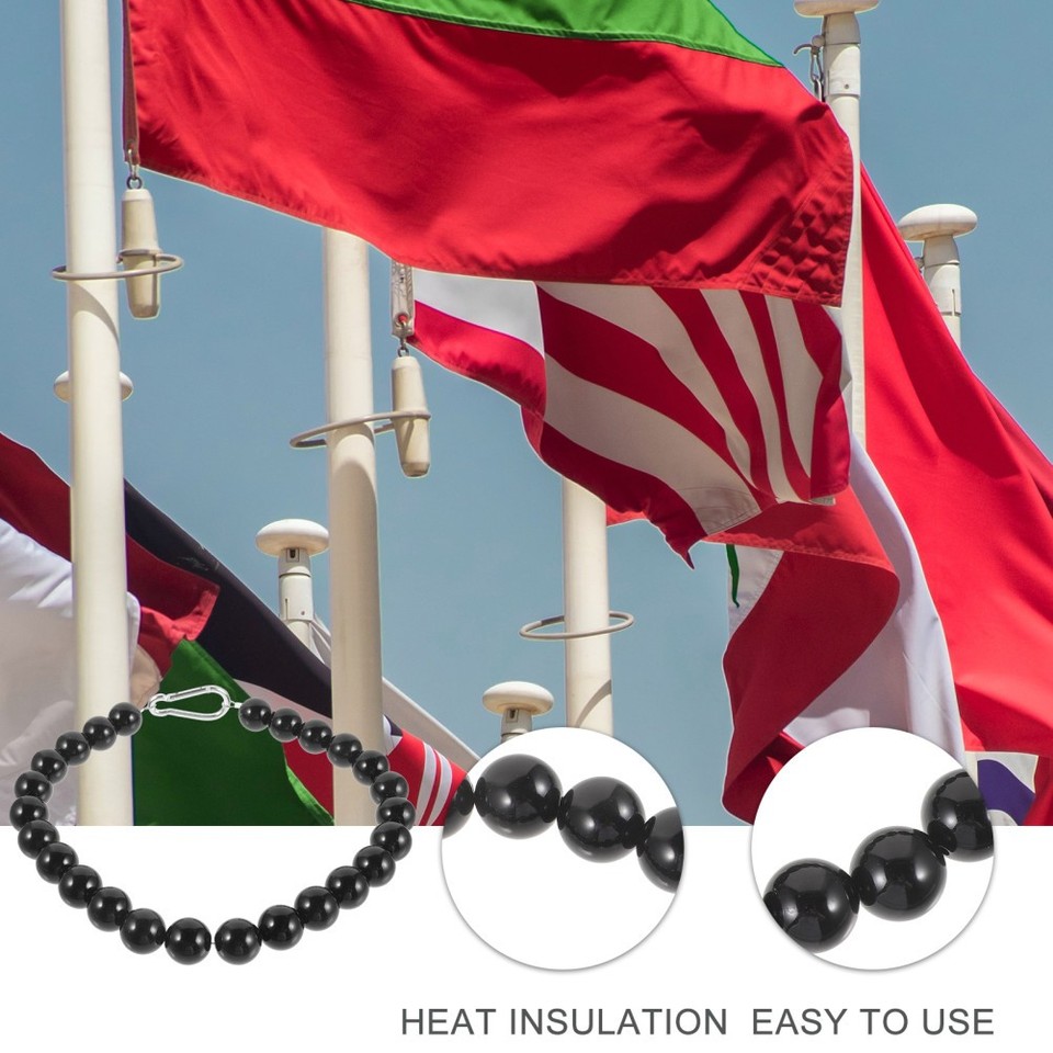 Flag Pole Windproof Guide Chain Rings Adjustable Beaded Retainer | eBay UK