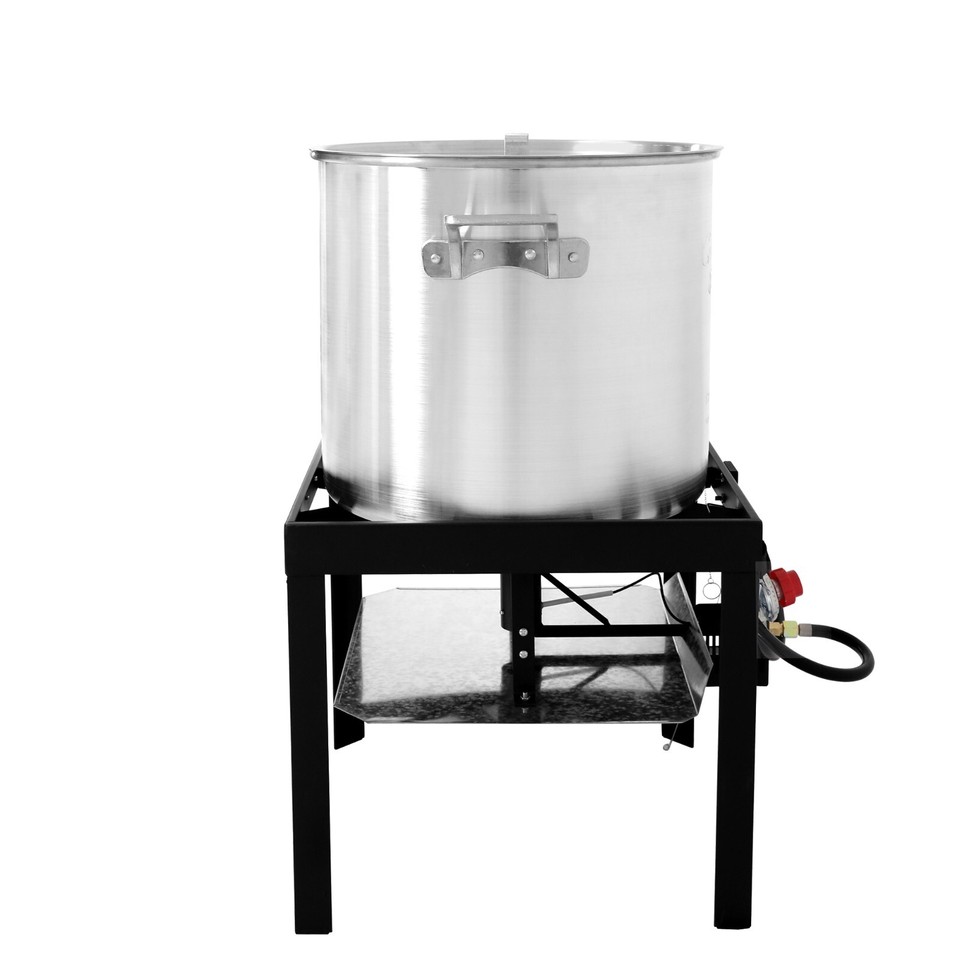 Creole Feast 100 QT Seafood Boiling Kit Outdoor Crawfish Fish Boiler ...