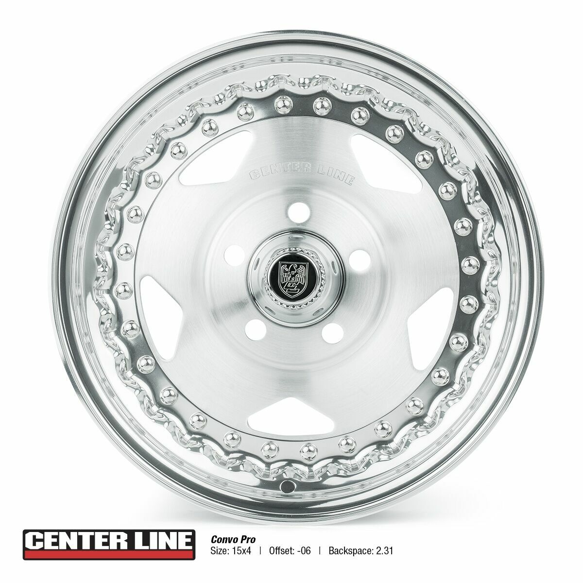 CENTERLINE 15" CONVO PRO Wheels in Size 15x4 Ford Falcon Valiant ...