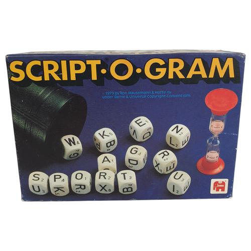 Vtg JUMBO Script-O-Gram Dice Based Family Word Game Netherland 1979 Not ...