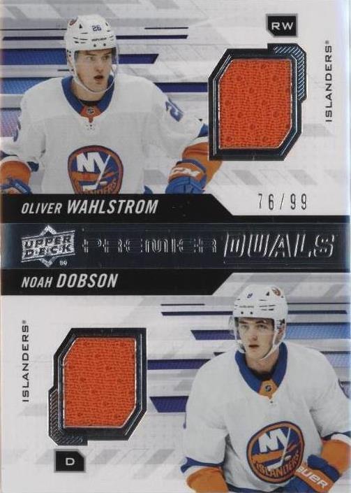 2019-20 Upper Deck Premier - Premier Duals Jersey Relics Noah Dobson ...