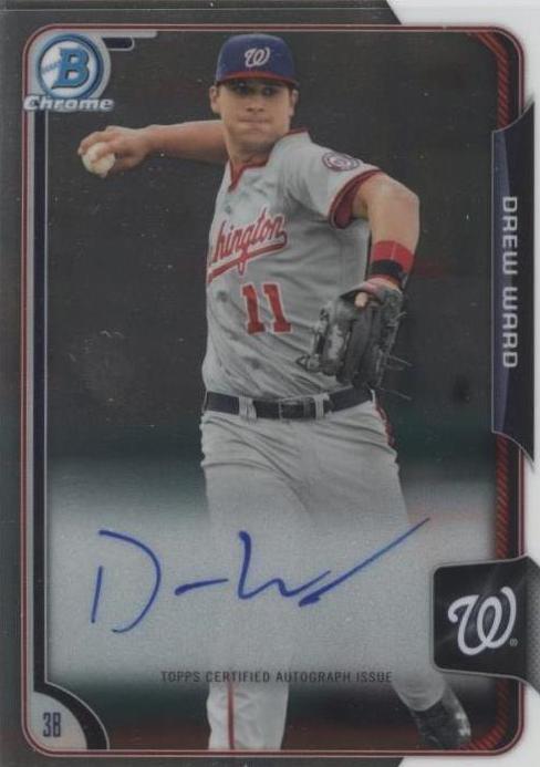 2015 Bowman - Chrome Prospects Autographs Drew Ward #BCAP-DW (AU, RC ...