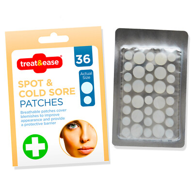 36 Cold Sore Patches Acne Spot Pimple Skin Breathable Blemish ...