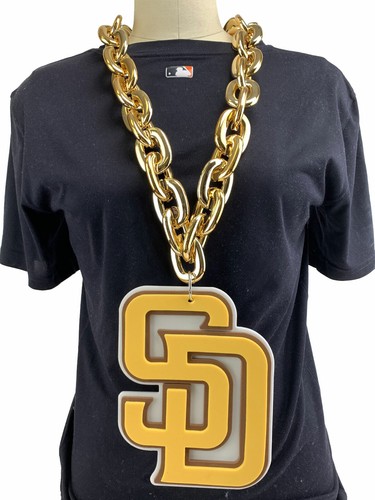 New MLB San Diego Padres GOLD Fan Chain Big Necklace Foam | eBay