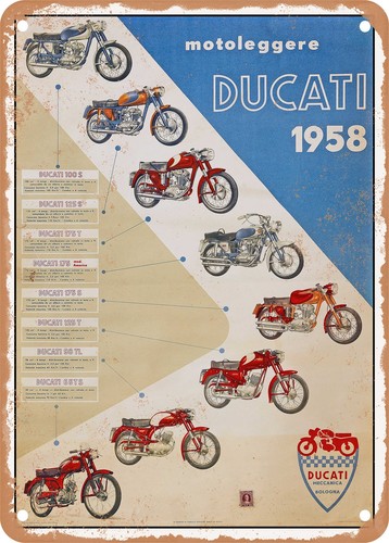METAL SIGN - 1958 Ducati Motoleggere Vintage Ad 2 | eBay
