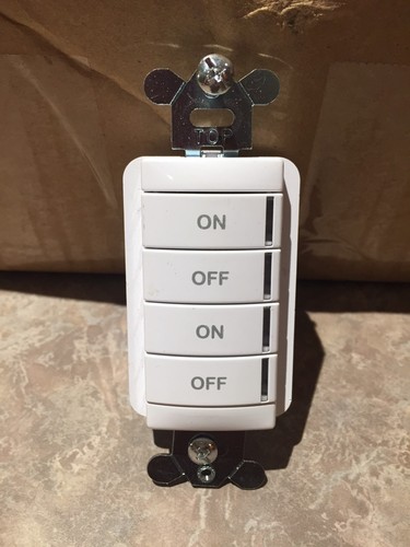 nLight Sensor Switch nPODM-2P-WH Wall Switch Push Button WallPod, White ...