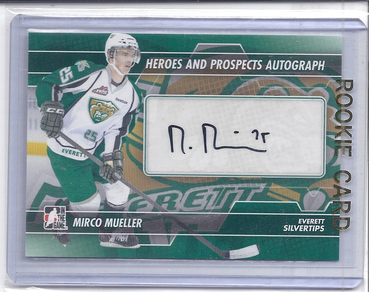 13-14 2013-14 ITG HEROES AND PROSPECTS MIRCO MUELLER AUTOGRAPH A-MMU ...