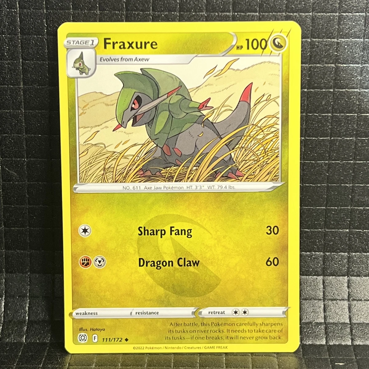 Pokemon Fraxure Card