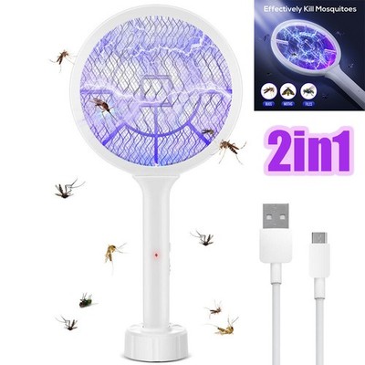 Electric Fly Killer Zapper Insect Pest USB Swatter Wasp Bug Racket ...